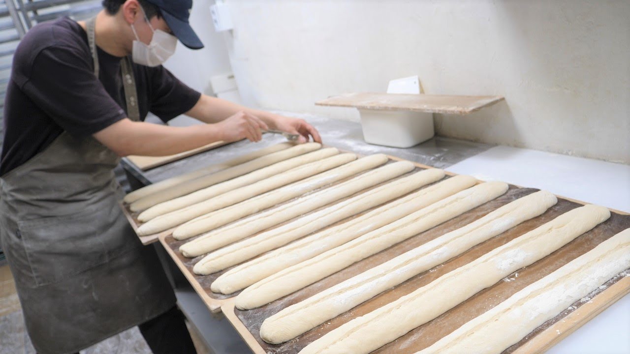 Amazing Skill of Korean Baguette Master, How To Make Baguette Bread - Korean Food - YouTube