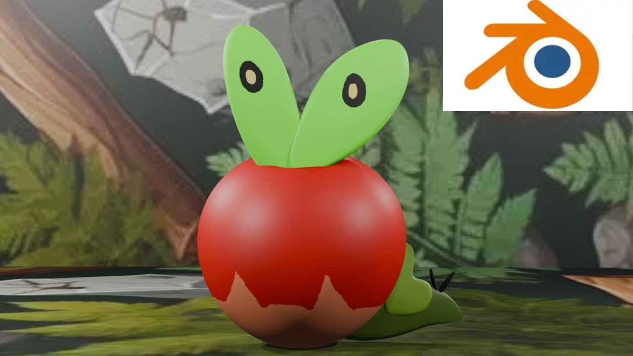 Pokémon Creation Blender Series A-Z: Applin Timelapse - YouTube
