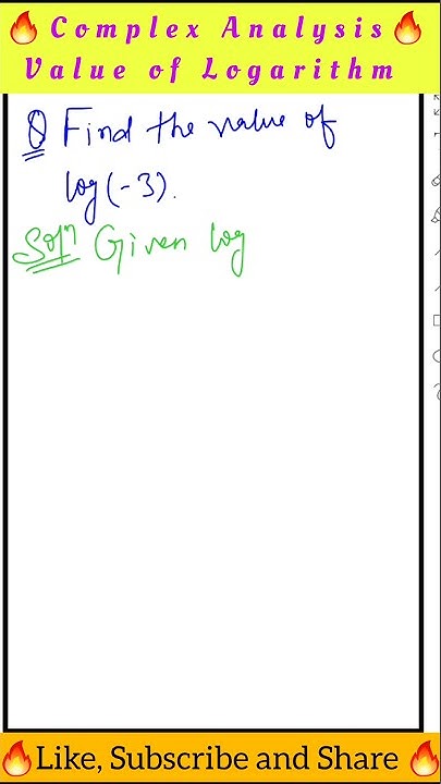 solve Logarithm question 🔥 I Complex Analysis #shorts #maths - YouTube