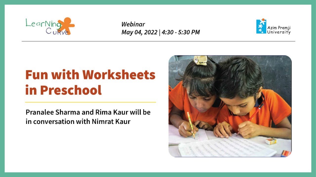 Learning Curve Webinar : Fun with Worksheets in Preschool - YouTube