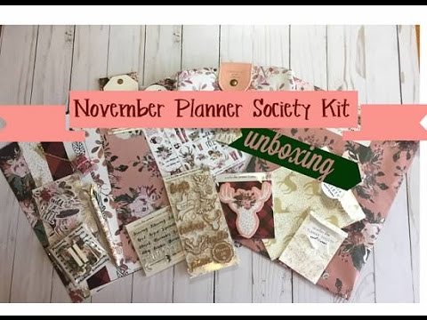 Planner Society November Kit | Unboxing - YouTube