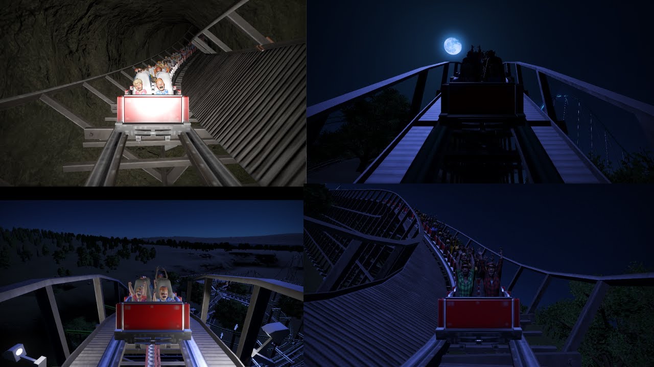 Planet Coaster Wooden Coaster Night Ride! - YouTube