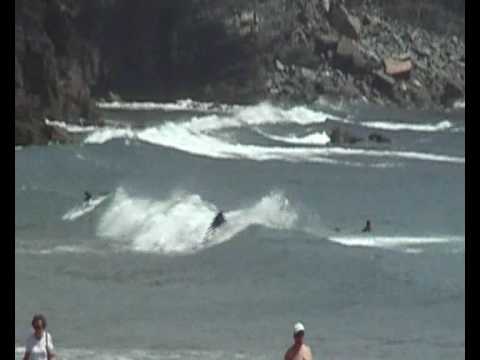 Surfing at Arrifana beach - YouTube