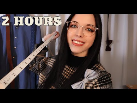 ASMR for Men (2 Hours) | Suit Fitting, Barbershop Haircut, Measuring (COMPILATION) - YouTube