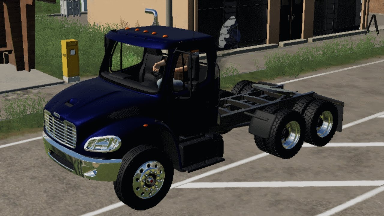 Freightliner M2 Semi Blue | Farming Simulator 19 - YouTube