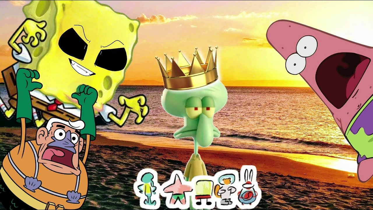 SpongeBob and Patrick are fighting for the golden crown /Monster How ...