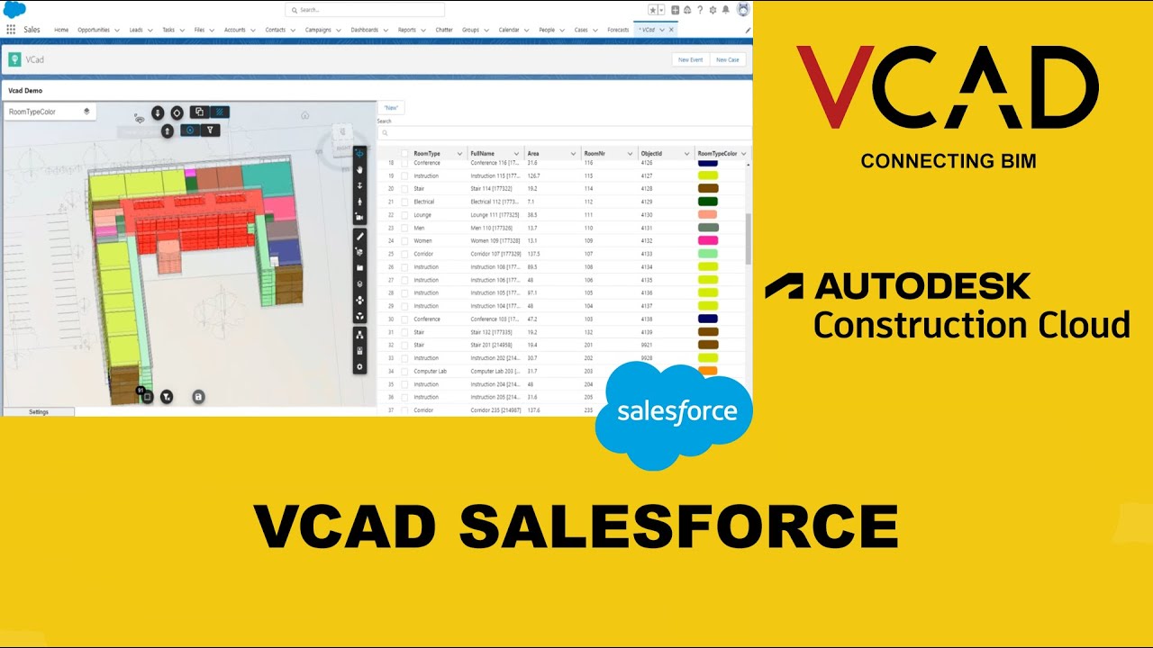 Vcad in Salesforce to interact with BIM files and data - YouTube