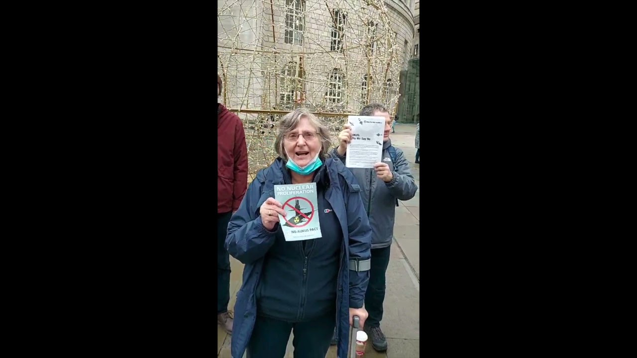 Dr Jenny Clegg (Greater Manchester CND) says #NoToAUKUS - YouTube