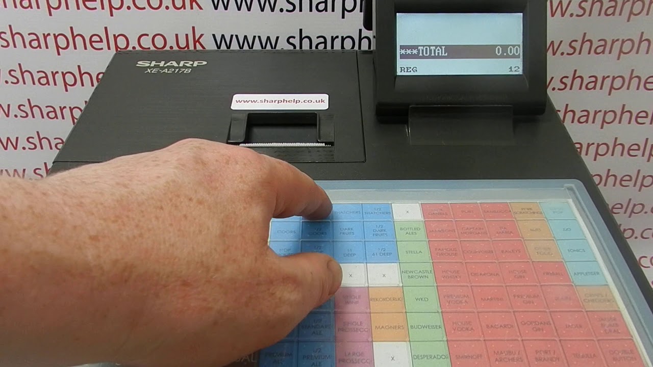 How To Set Up And Use Training Mode On The Sharp XEA217 / XEA217B / XEA217W Cash Register - YouTube