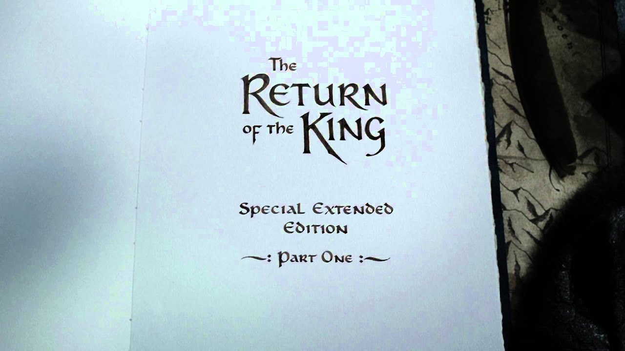 The Lord of the Rings The Return of the King Blu-ray Menu - YouTube