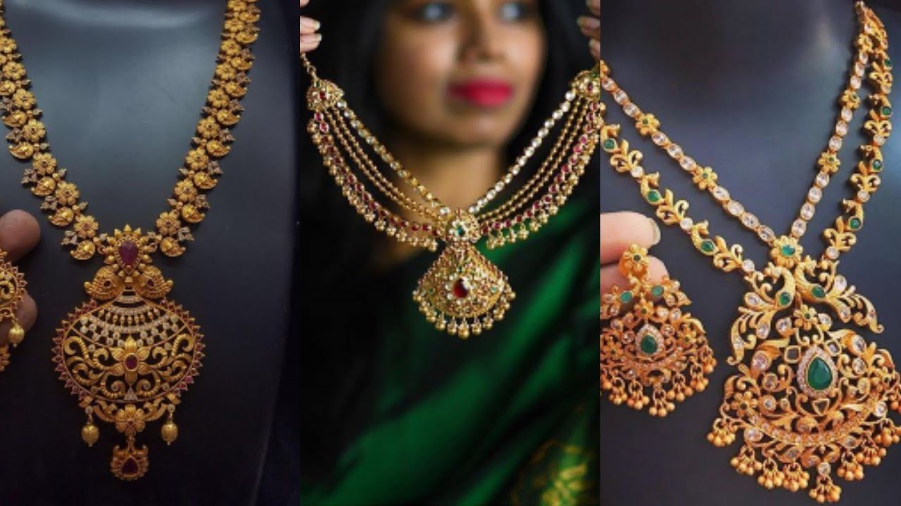 Latest gold set design 2021|latest Moti set design|latest fashion ...