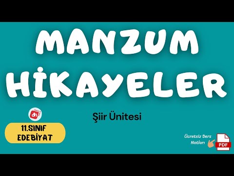 Manzum Hikaye 📌/ 11.Sınıf Edebiyat Şiir Ünitesi / Deniz Hoca +PDF📘📕