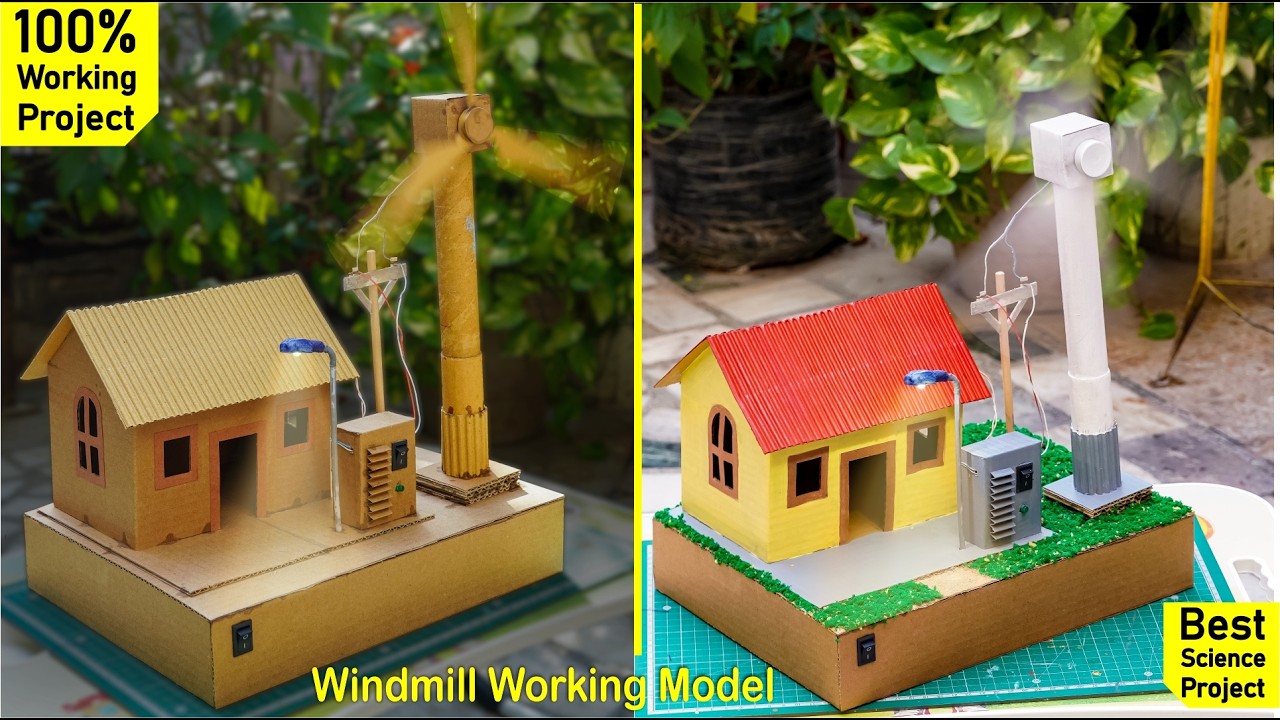 Windmill working model for science exhibition - YouTube
