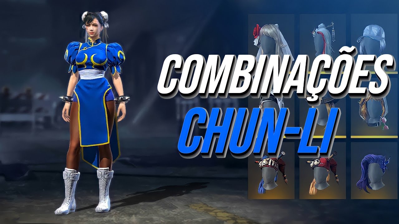 MELHORES COMBINAÇÕES DE ROUPAS FEMININAS NO FREE FIRE - PACOTE CHUN-LI ...