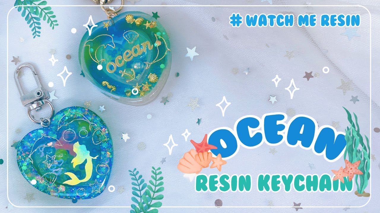 [Eng] 🐳 Làm Móc Khoá Biển Bằng Resin l Making Ocean Themed Resin ...