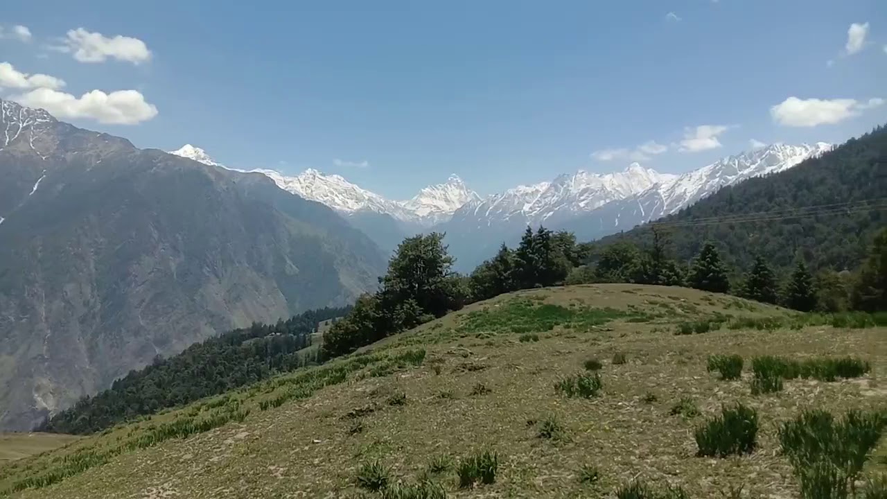 Nanda Devi mountain view from Auli, Utterakhand - YouTube