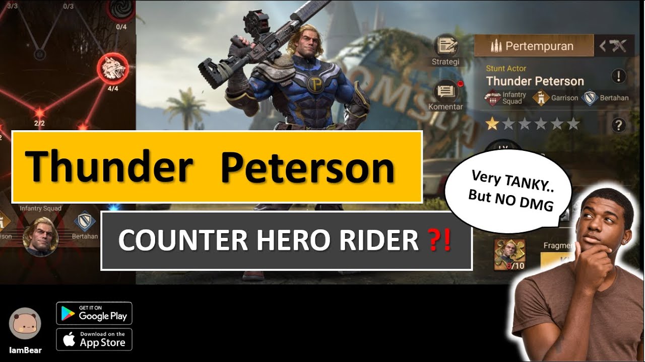 THUNDER PETERSON - HERO BARU UNTUK COUNTER HERO RIDER ⁉️ REVIEW SKILL ...