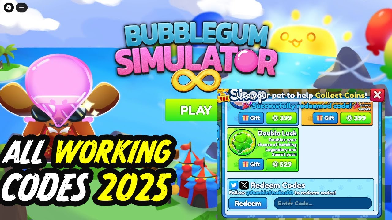 Bubble Gum Simulator Infinity Codes May 2025 ⚠️New⚠️ ALL CODES Roblox ...