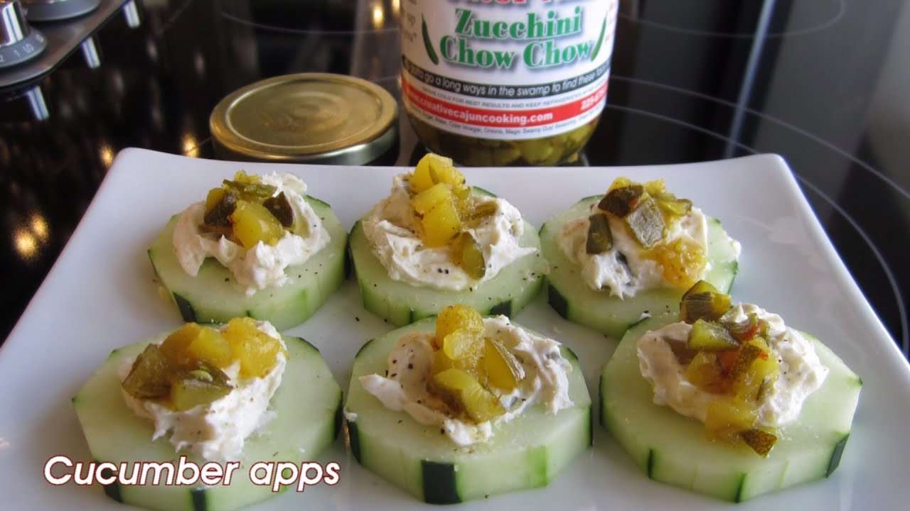 Cucumber & Chow Chow Appetizers - YouTube