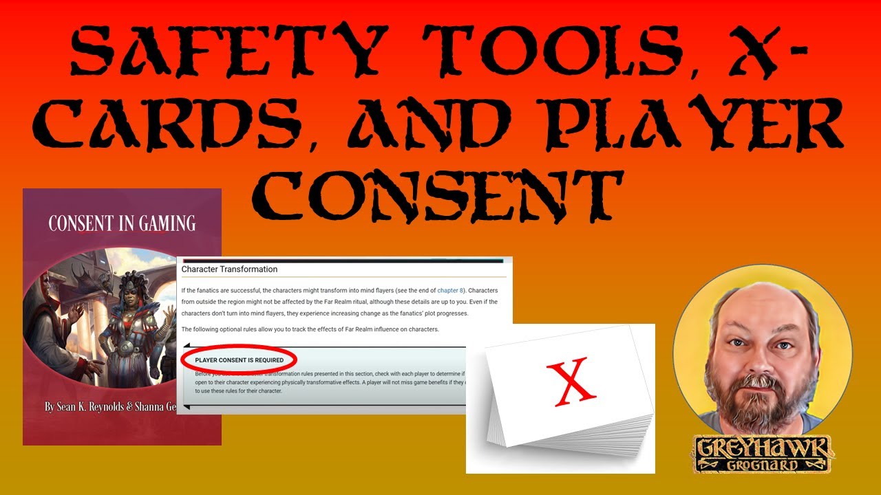 Safety Tools, X-Cards, and Player Consent - YouTube