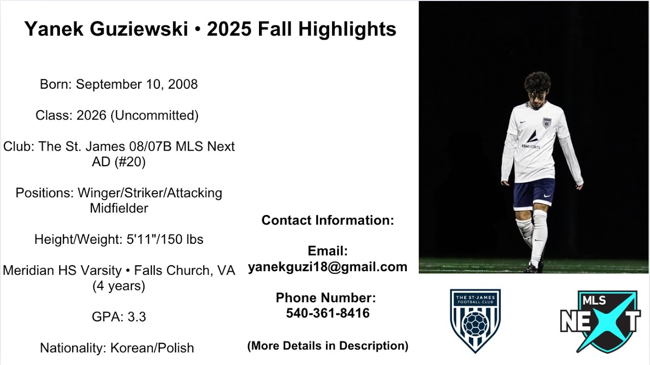 Yanek Guziewski • 2025 Fall Highlights - YouTube