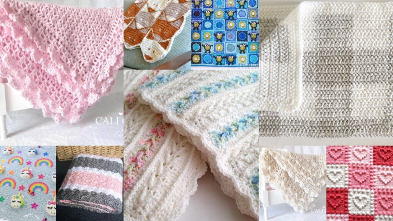 35 Pretty Crochet Baby Blanket Patterns – Cute Afghans Baby Gifts - YouTube