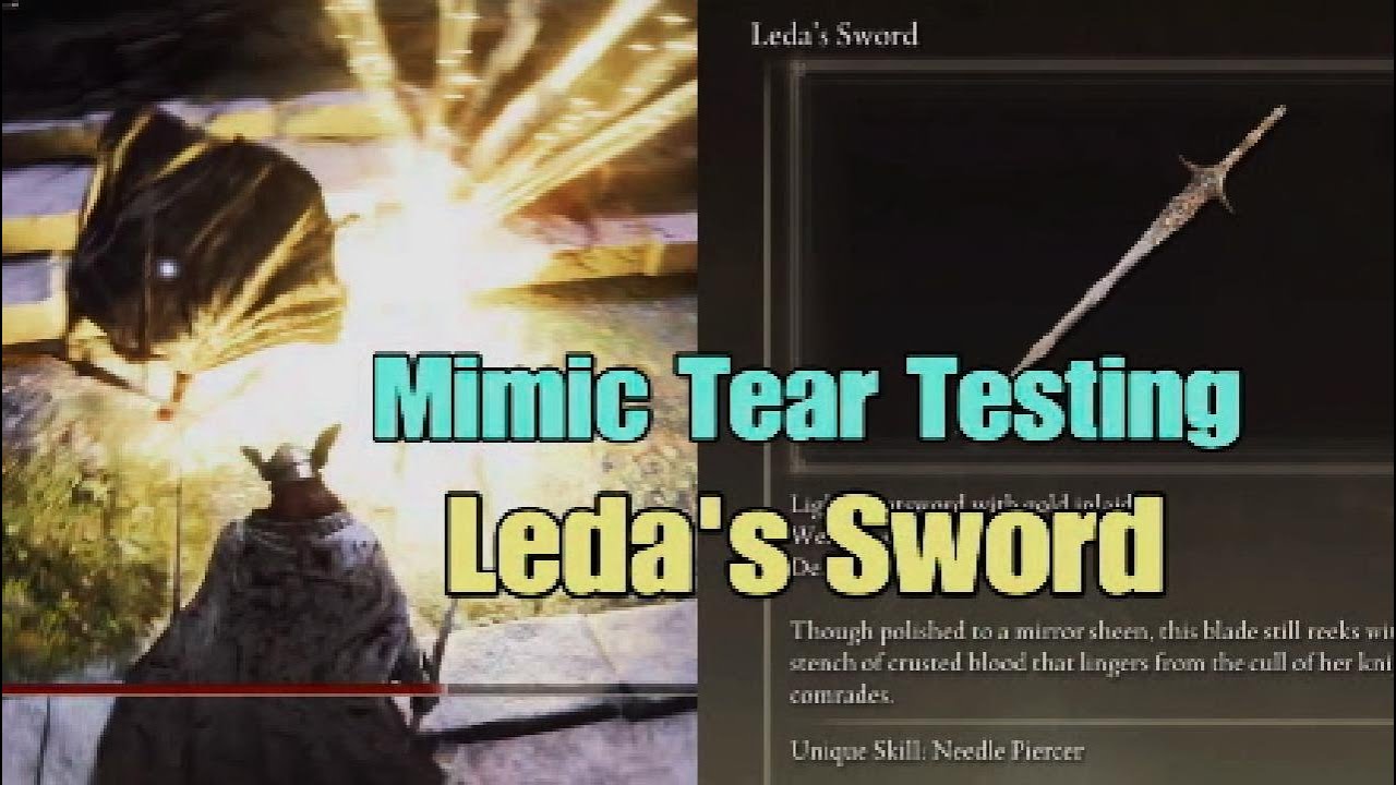 Elden Ring DLC DW Leda's Sword Mimic Tear Testing - YouTube