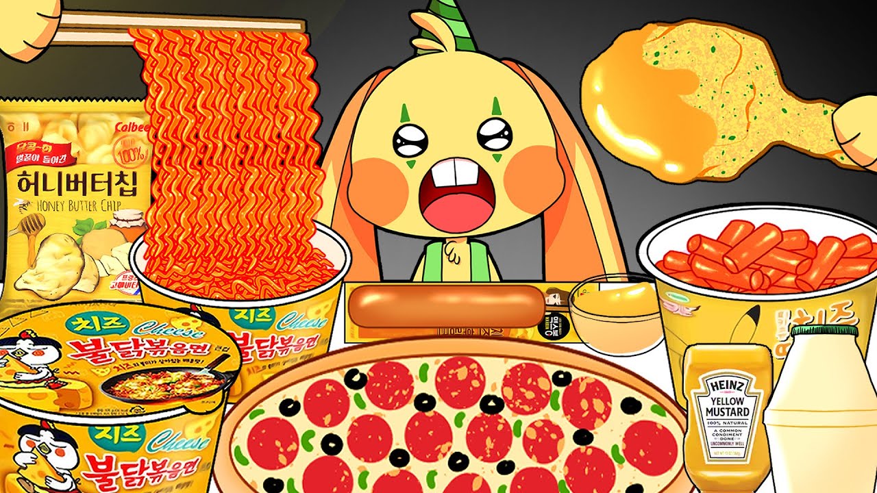 💛 Convenience Store Yellow Food Mukbang - Bunzo Bunny | POPPY PLAYTIME ...