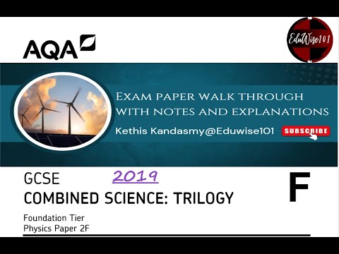 AQA GCSE (2019) Combined Science Physics - Paper 2: Foundation Tier ...