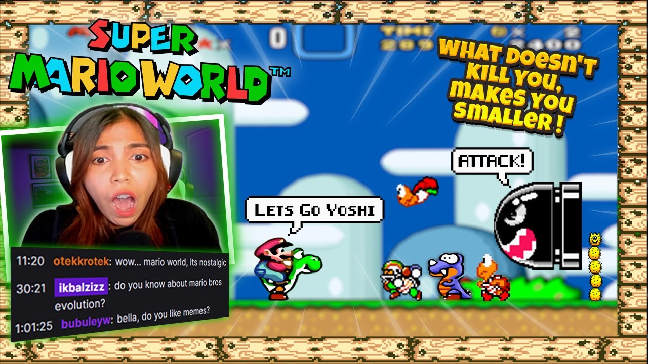 First Time EVER Playing Super Mario World 🍄 & Reacting To Twitch Chat ...