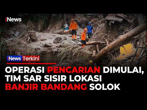 Dihantam Banjir Bandang, Tim SAR & Brimob Polda Sumbar Sisir Lokasi Terdampak Cari Warga Hilang