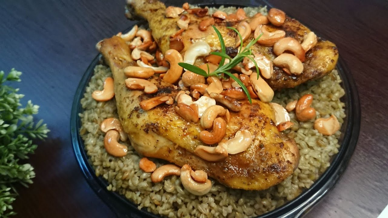 اكلات رمضانية كيفية عمل الفريكة الشهية بالدجاج المحمر || Chicken ...