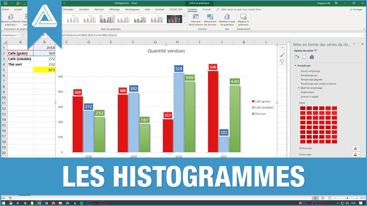 Tuto : les histogrammes - Excel, PowerPoint et Word - YouTube