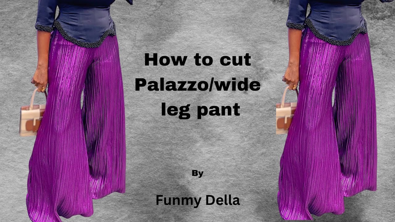 HOW TO CUT PALAZZO PANT WITH SLASH AND SPREAD METHOD - YouTube