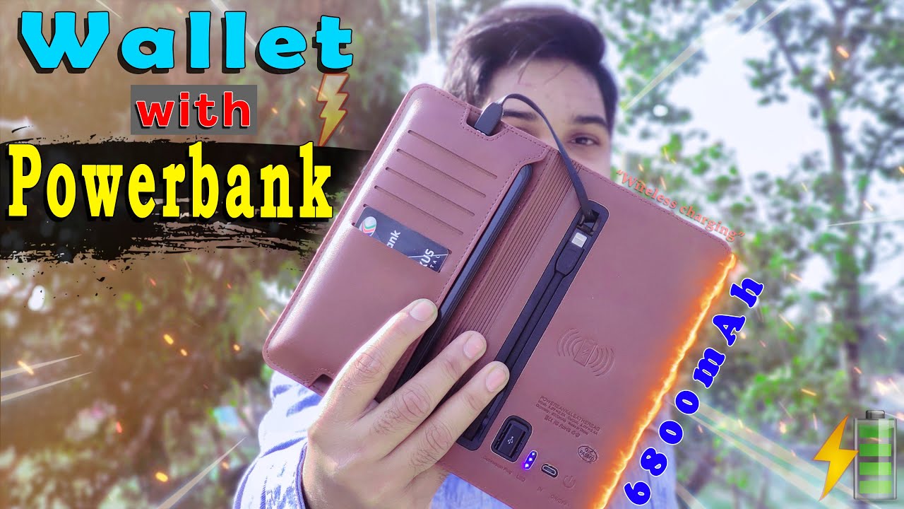 Smart Wallet with Powerbank | Charge your device with wallet - YouTube
