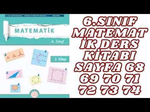 6.SINIF MATEMATİK DERS KİTABI SAYFA 68 69 70 71 72 73 74 75 76 77 2. KİTAP