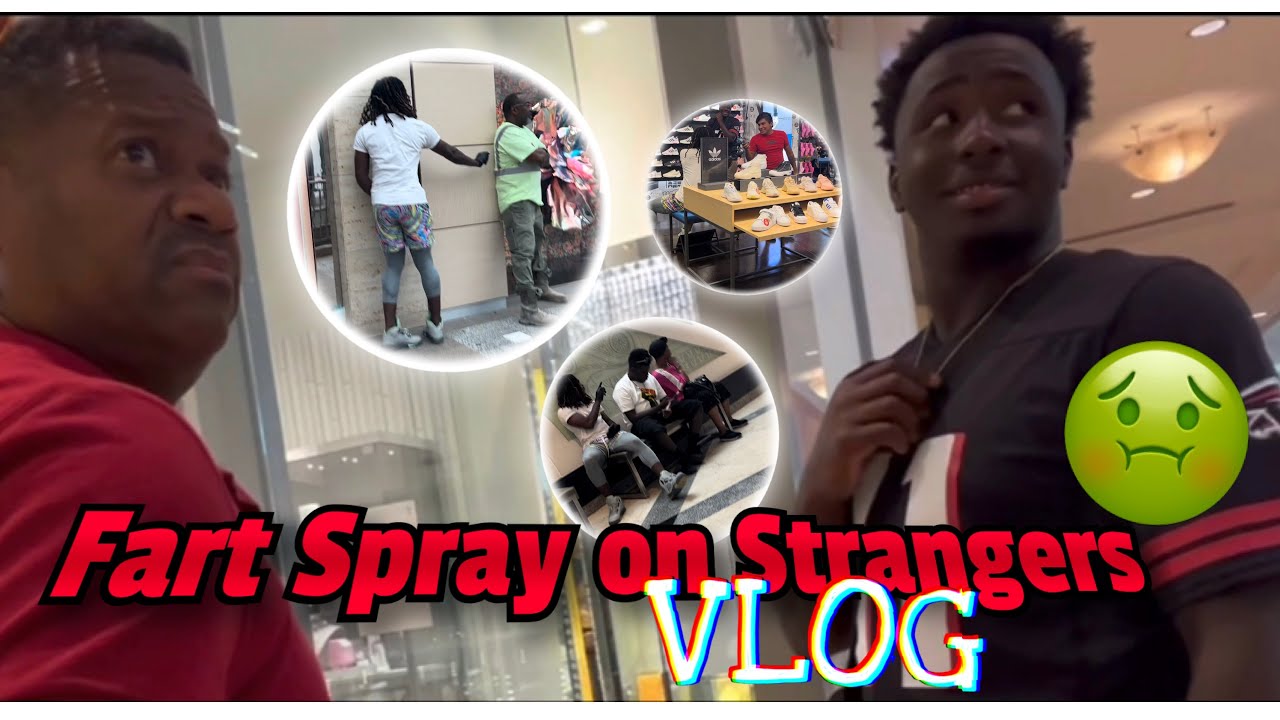 Spraying fart spray on strangers in the mall🤢😷 - YouTube