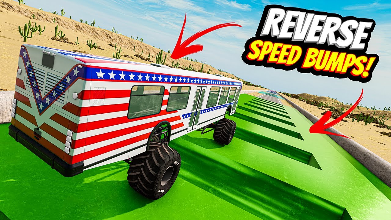 Testing EXPENSIVE Cars VS Reverse Speed Bumps Stunts🔥BeamNG Drive - YouTube