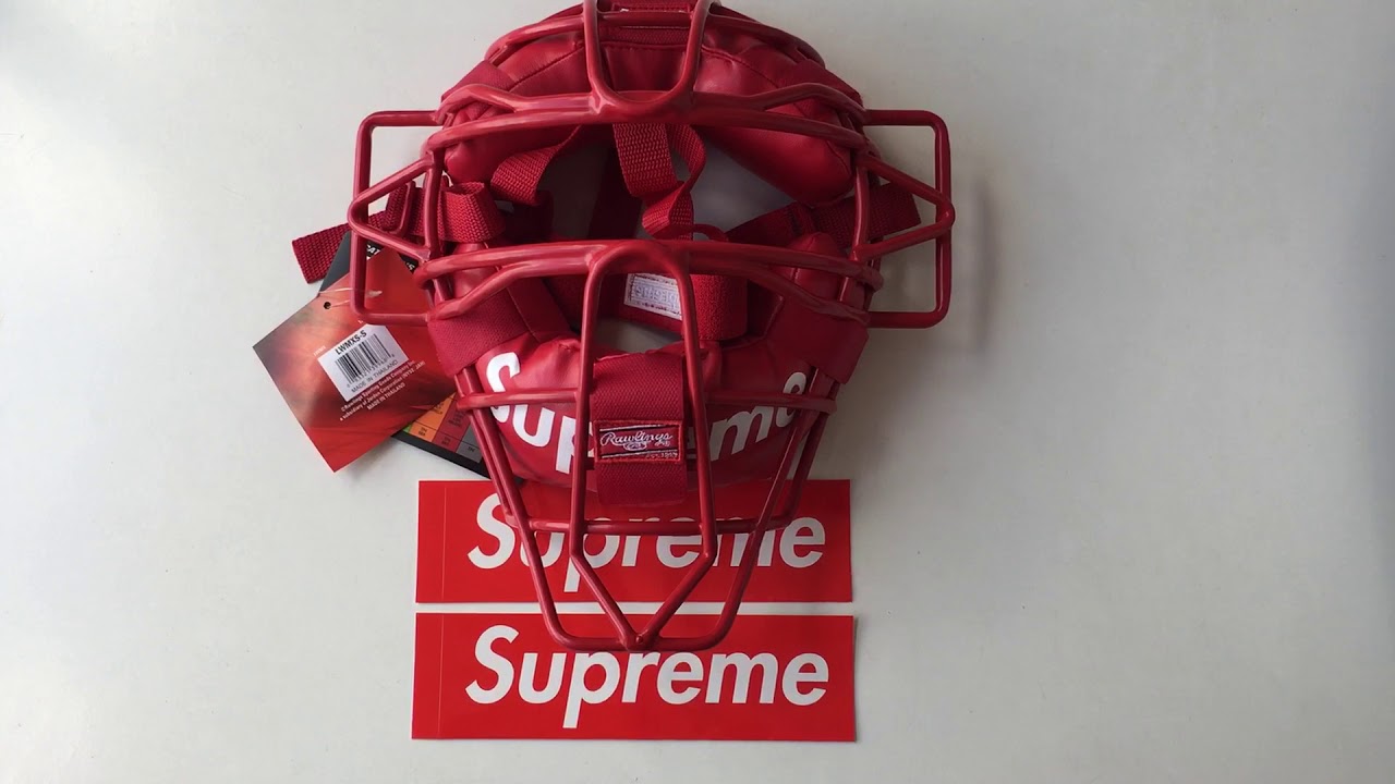 開箱：Supreme 棒球捕手頭盔 Unboxing Supreme SS18 week 10 drop list Baseball ...