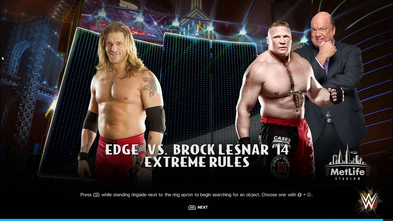 WWE 2K24 FULL MATCH — Edge vs Brock Lesnar — Wrestlemania Dream Match ...