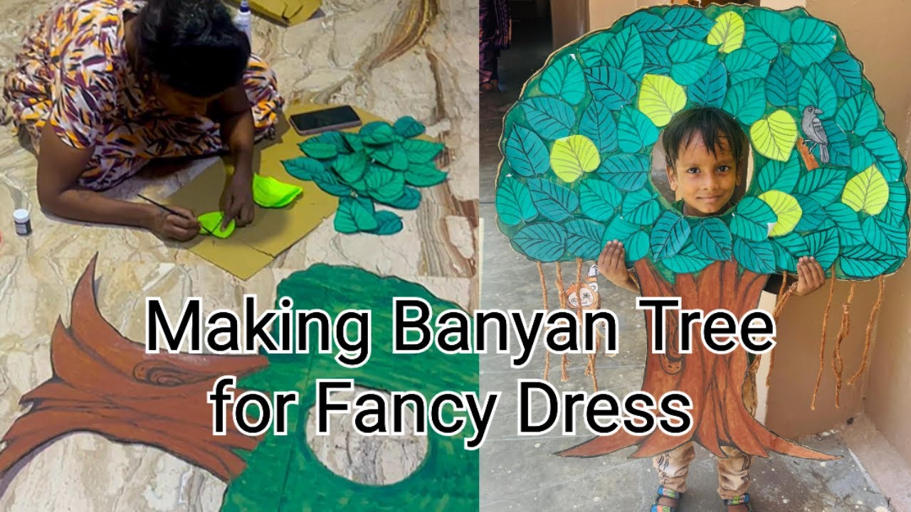 Making Banyan Tree for Fancy Dress|Fancy Dress Costume # ...