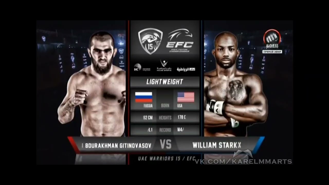 UAE Warriors 15/Eagle FC 32: Will Starks vs Abdurakhman Gitinovasov ...