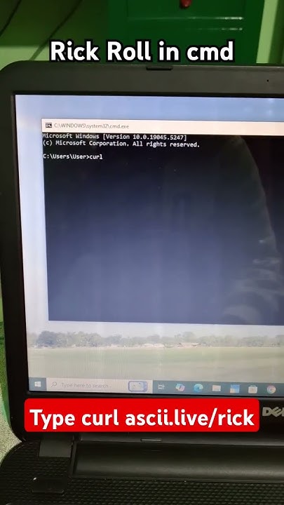 Rick Roll in your computer (Hack 01) || #tech #windows10 #cmd #rickroll - YouTube