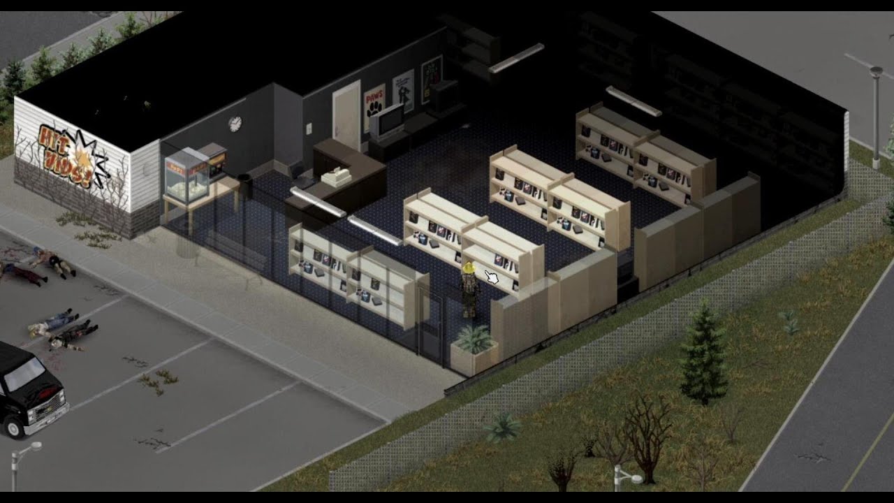 Project Zomboid - EP20 - Video Store! I remember those! - YouTube