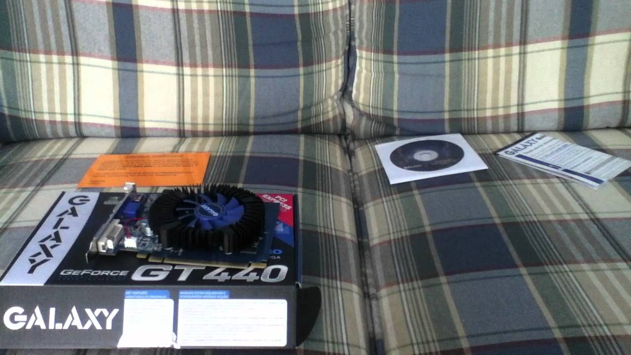GALAXY NVIDIA GeForce GT 440 Unboxing & Installation - YouTube