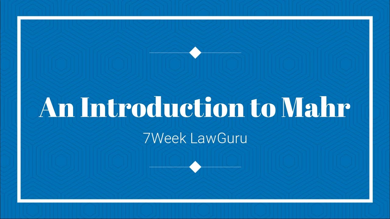 An Introduction to Mahr | Muslim Law | Easy way | in Hindi - YouTube