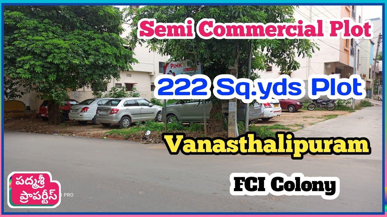 Semi Commercial Plot for sale in Vanasthalipuram | 222 Sq.yds Plot for ...