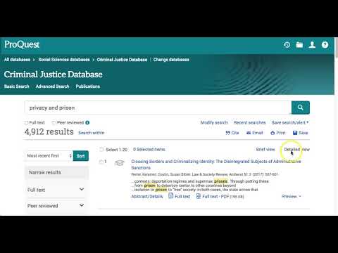 Demo: Setting Search Alerts in ProQuest Databases (Fall 2017) - YouTube
