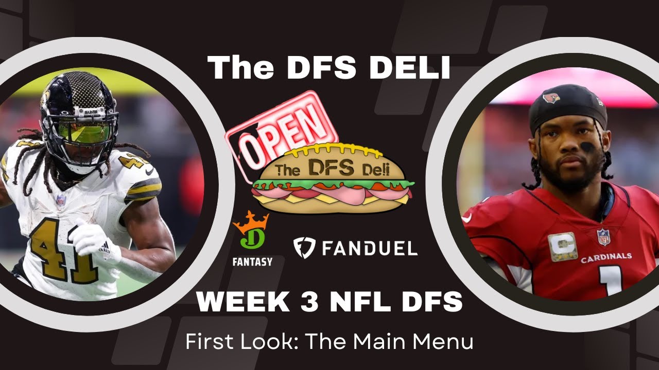 NFL Week 3 DFS: The DFS Deli Main Menu - YouTube