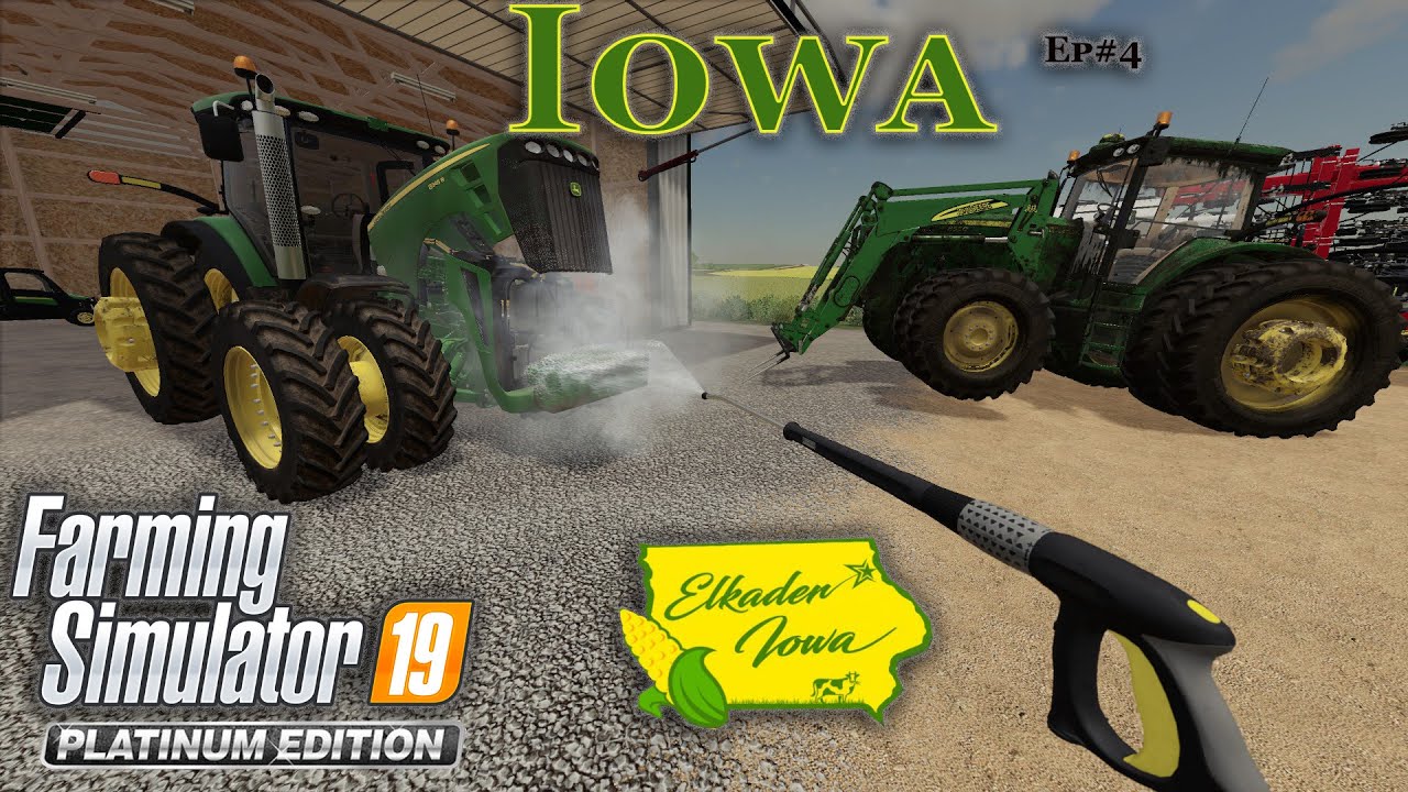 FS19 | Elkader, IA | Ep#4 | Shop Work | Equipment Maintenance | Rain ...